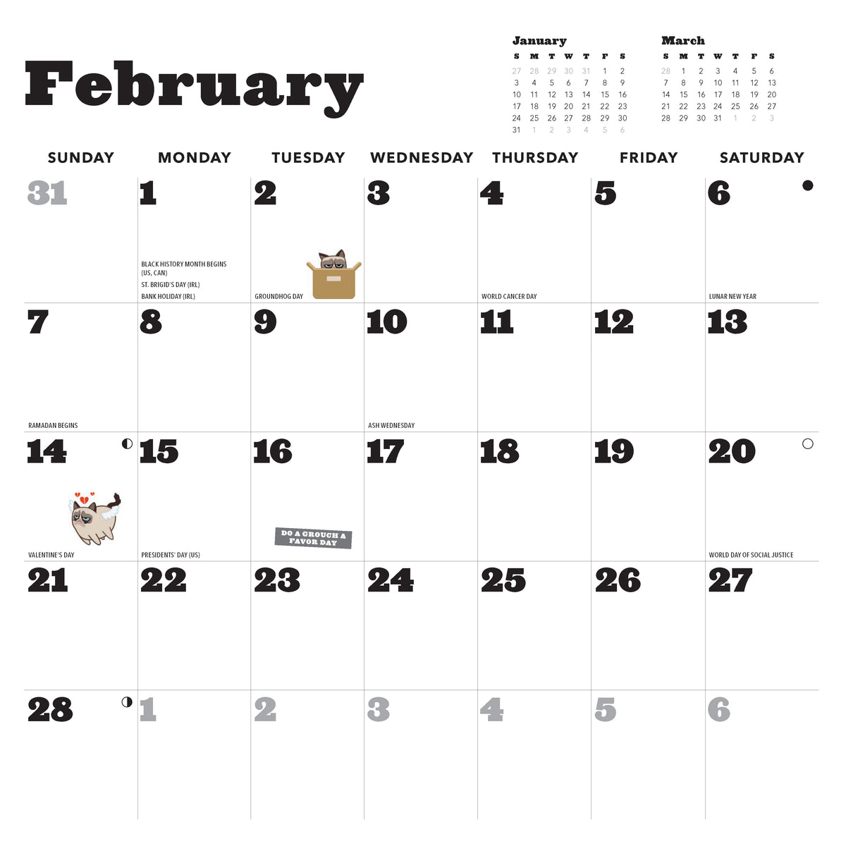 Grumpy Cat 2027 Wall Calendar – Chronicle Books