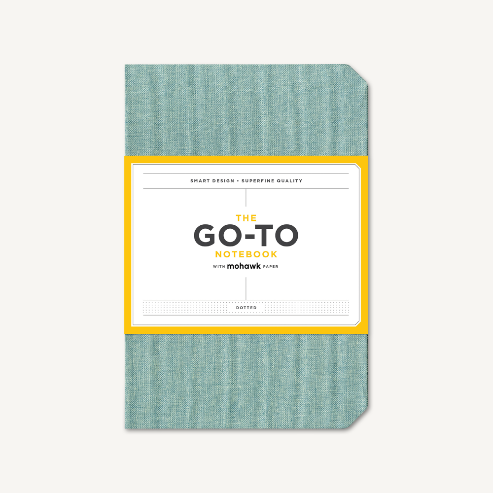 Go-To Notebook with Mohawk Paper, Sage Blue Dotted | Chronicle Books