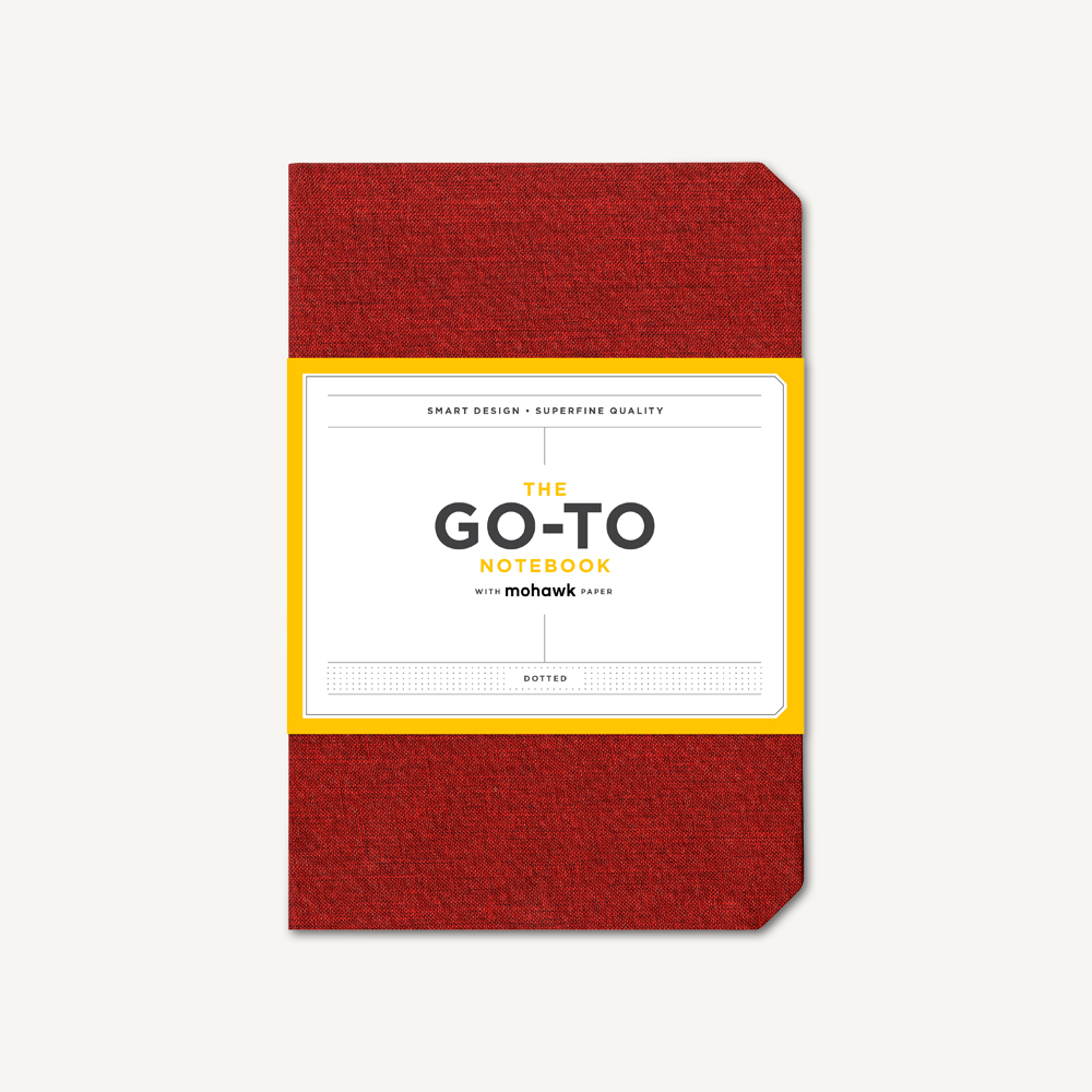 Go-To Notebook with Mohawk Paper, Brick Red Dotted | Chronicle Books